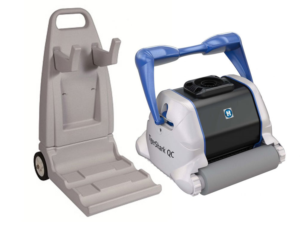 Robot piscine électrique Hayward TIGER SHARK QC CHARIOT brosses mousse ...