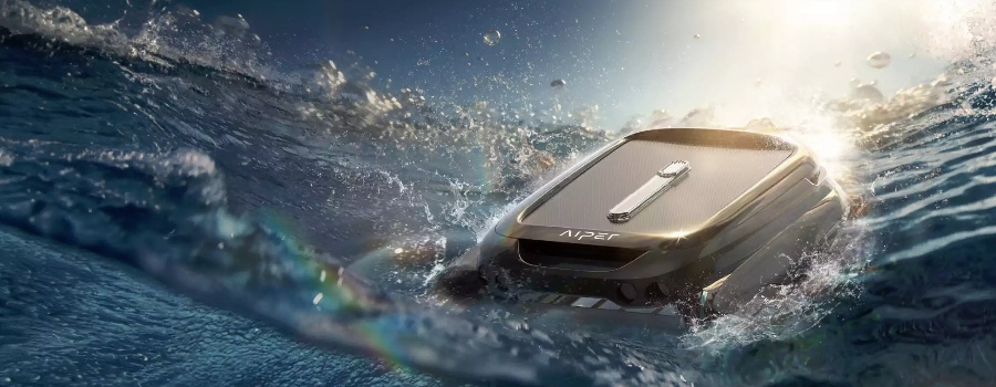 Robot de piscine Skimmer AIPER Surfer M1 sans fil solaire à batterie ...